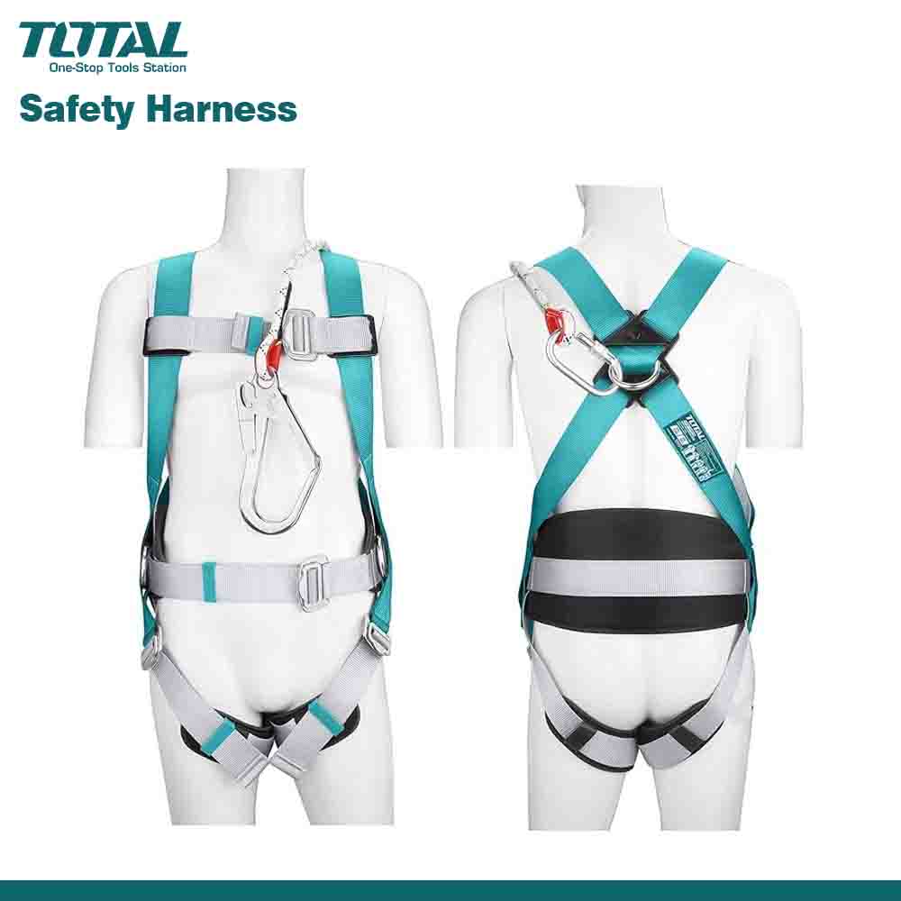 TOTAL Fall Protection Full Body Safety Harness Adjustable Straps– ktools.pk