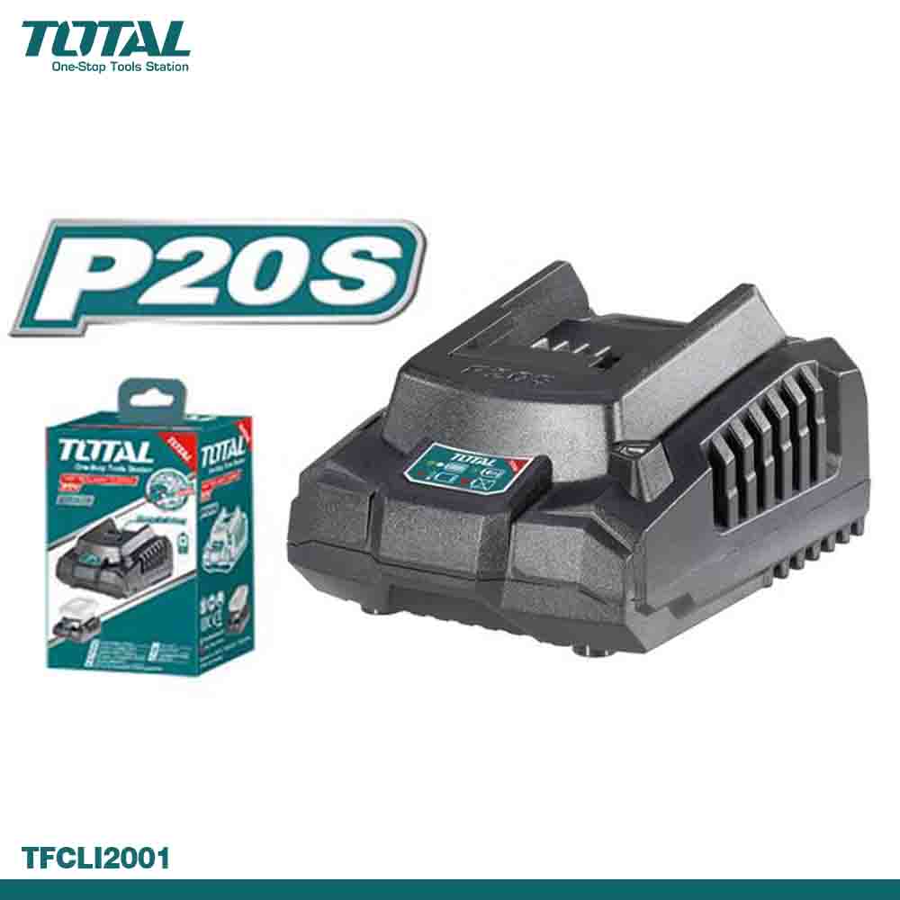 TOTAL 20V Fast Intelligent Charger (2.0 -4.0Ah)– ktools.pk