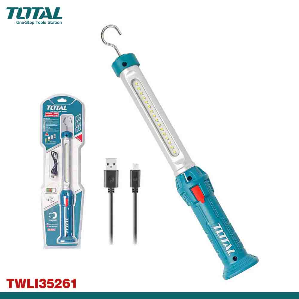 TOTAL Work Lamp 300 Lumens Rechargeable Battery– ktools.pk